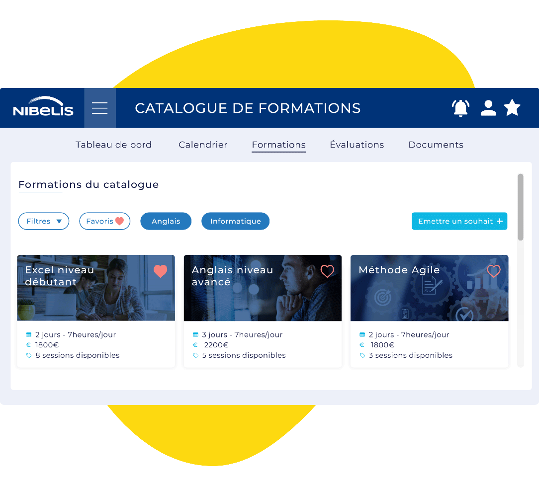 Solution gestion de formation - Nibelis